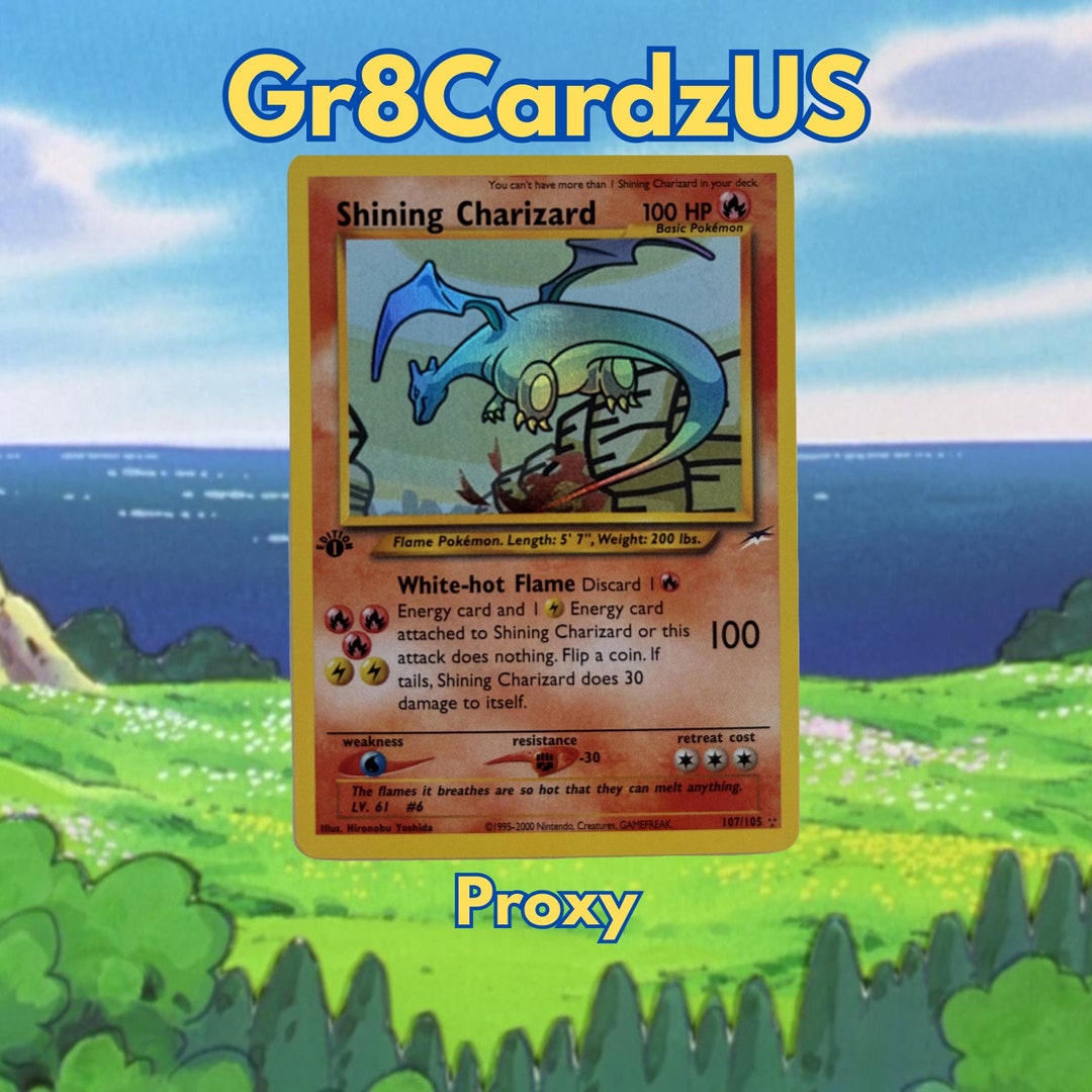 Shining Charizard 1st Edition - Vintage Pokemon Card - Neo Destiny 107/ ...