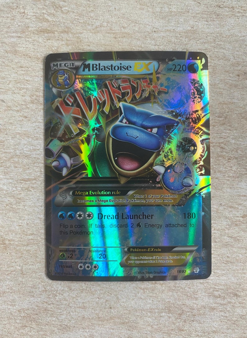 HOLO Mega EX BLASTOISE Generations Custom Made Pokemon Card - Etsy