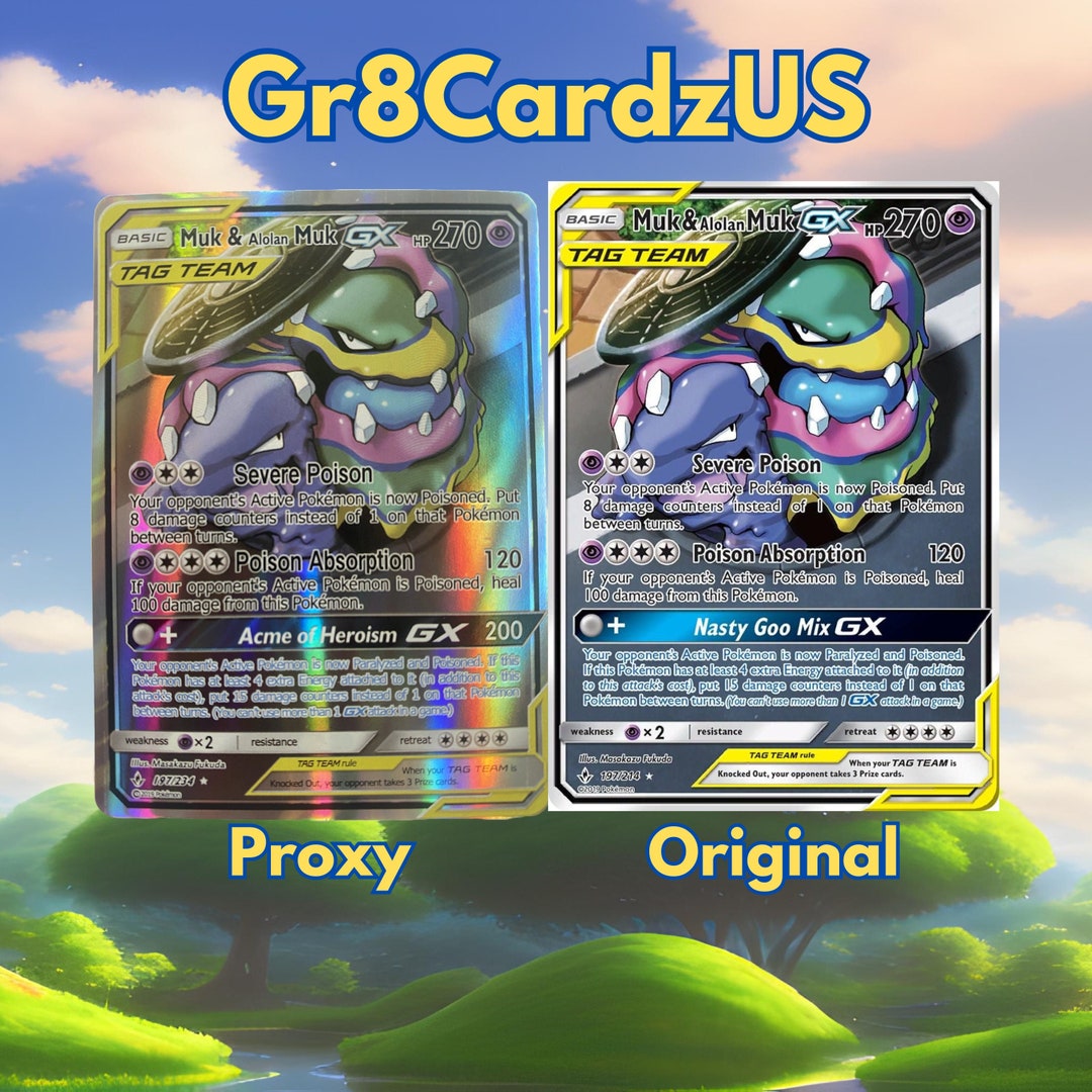Muk & Alolan Muk GX Tag Team Pokemon Unbroken Bonds 197/234 Ultra Rare ...