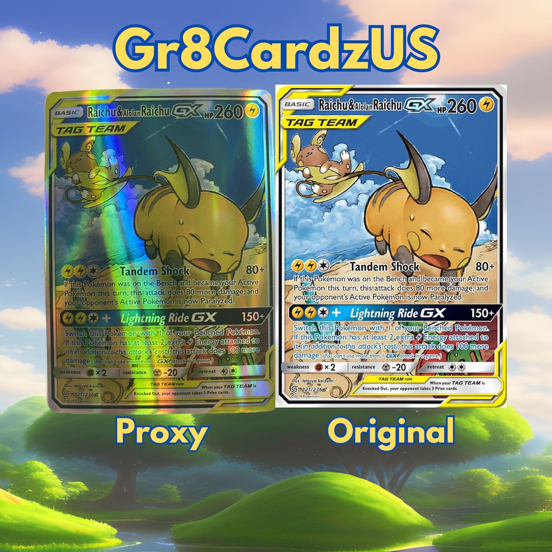 Raichu & Alolan Raichu GX - Tag Team Pokemon - Unified Minds 221/236 ...