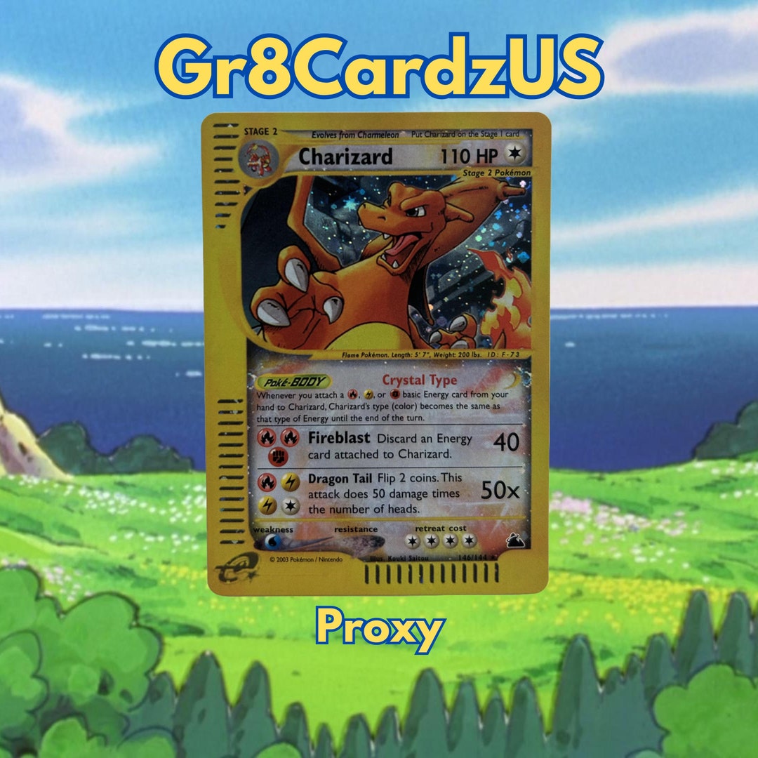 Charizard - Vintage Pokemon Card - Skyridge 146/144 Holo Rare - Proxy ...