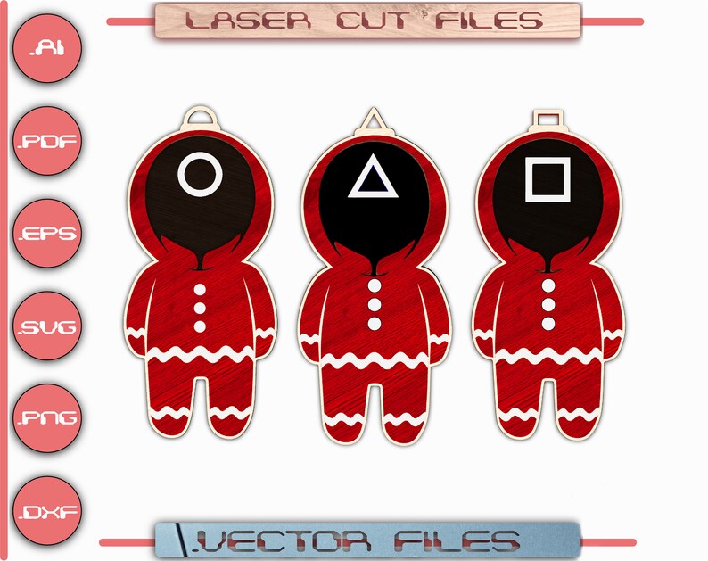 Squid Christmas Tree Ornaments Cut Files Print Files for Cricut/cnc ...