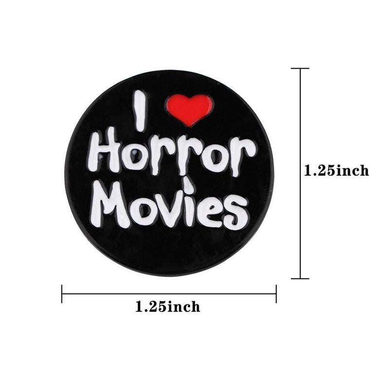 I Love Horror Movies Collection Enamel Pin. - Etsy