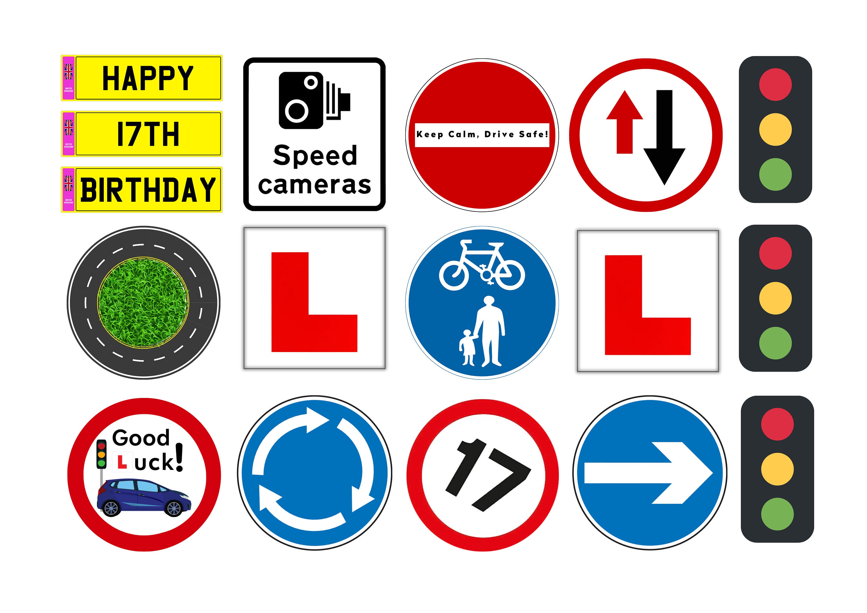 Learner Driver Cupcake Topper 17th Birthday or Any Age You - Etsy UK