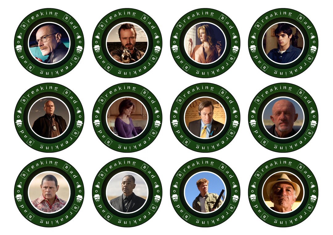 Breaking Bad Cupcake Toppers Pre Cut - Etsy