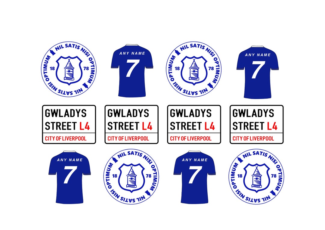 Everton FC Cupcake Topper - Etsy UK