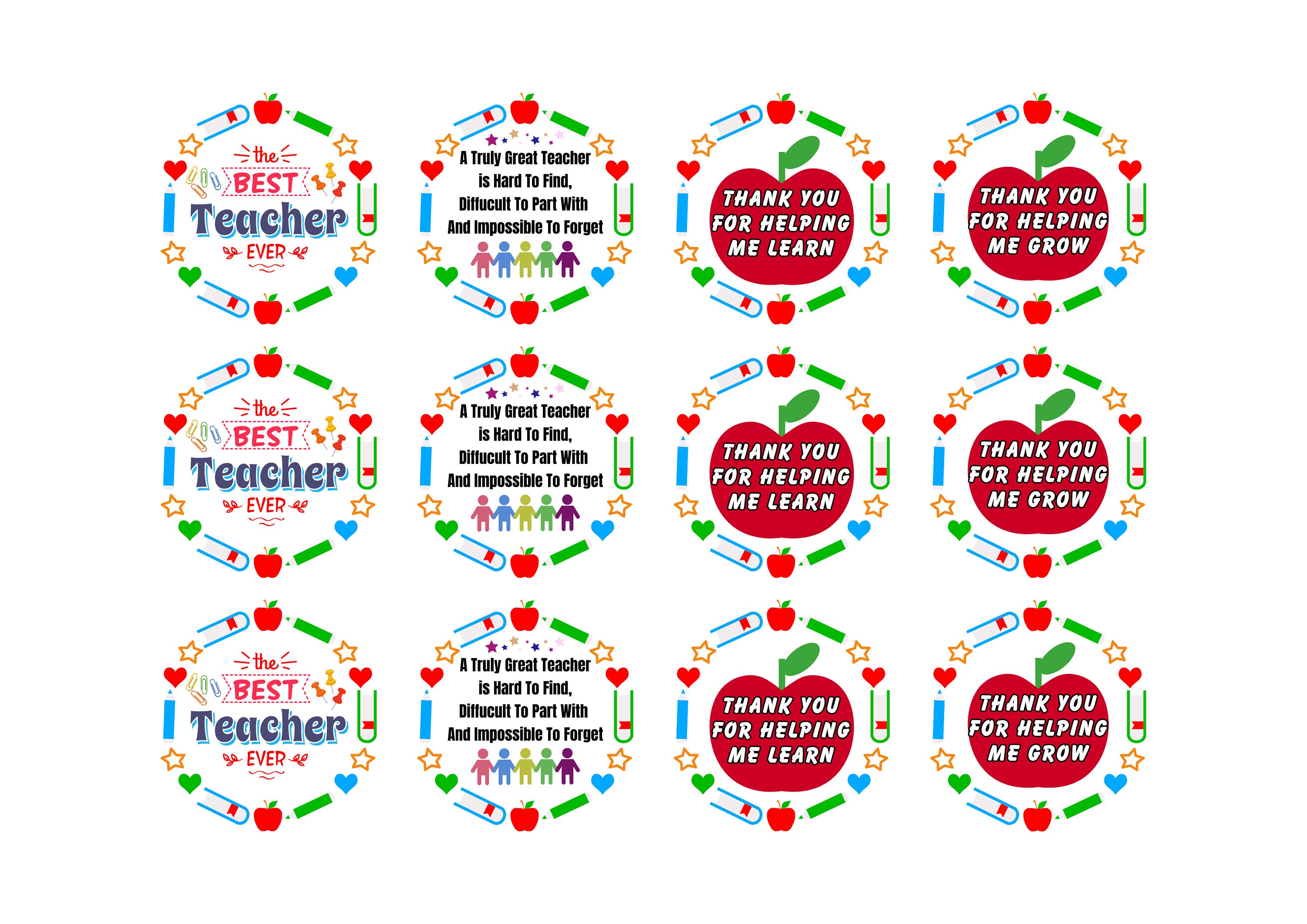 Thank You Teacher Cupcake Topper - Etsy