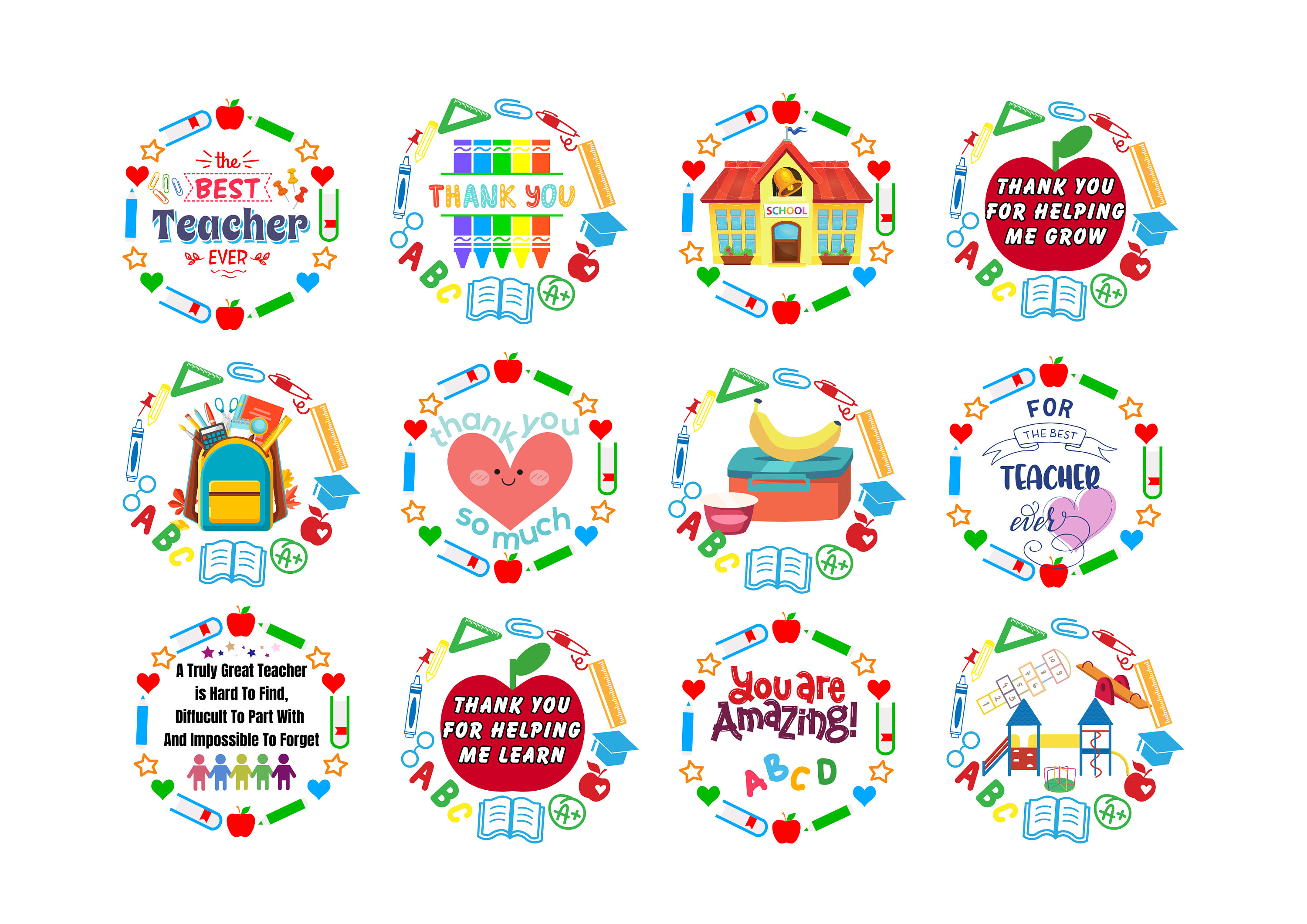 Thank You Teacher Cupcake Topper - Etsy