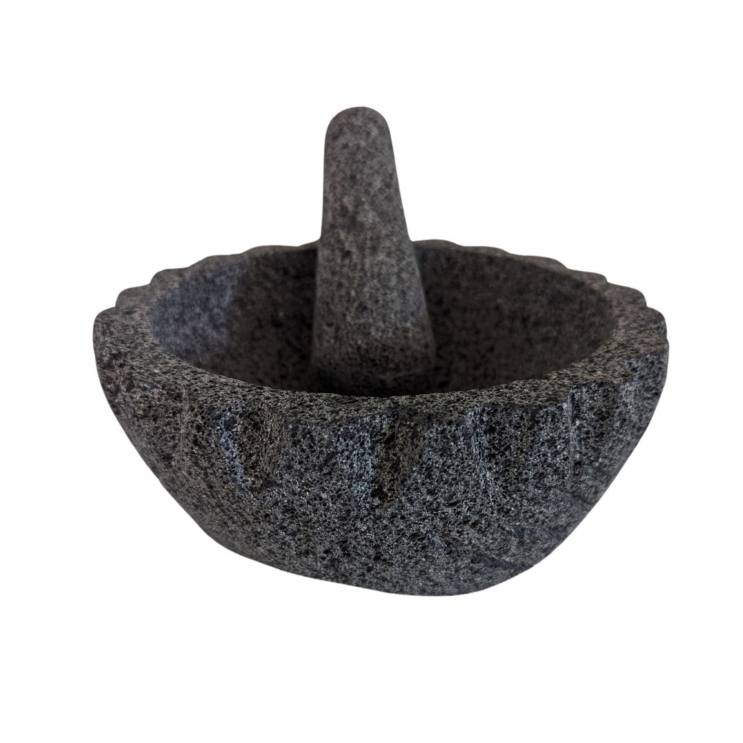 Carved Molcajete 8 Inch Diameter. Mexican Molcajete Guacamole Bowl ...