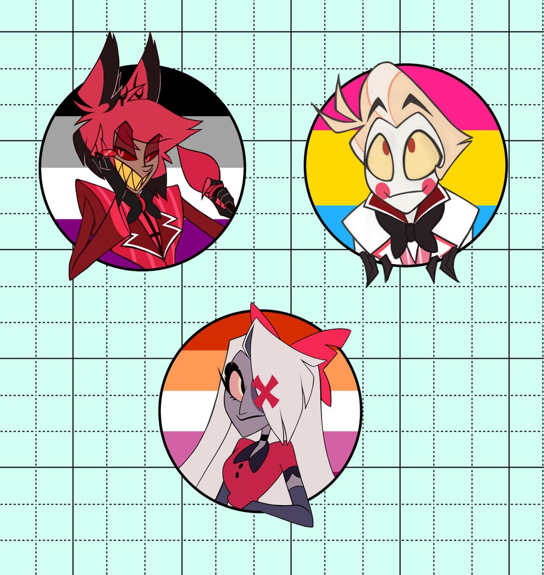 Hazbin Hotel Pride Circle Vinyl Stickers - Etsy