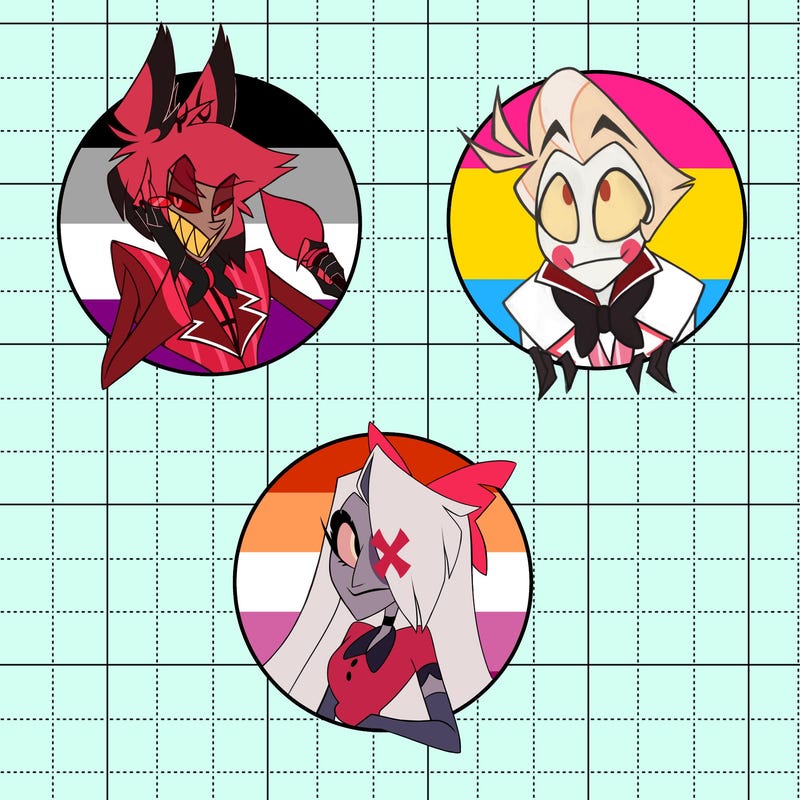 Hazbin Stickers Pride - Etsy UK
