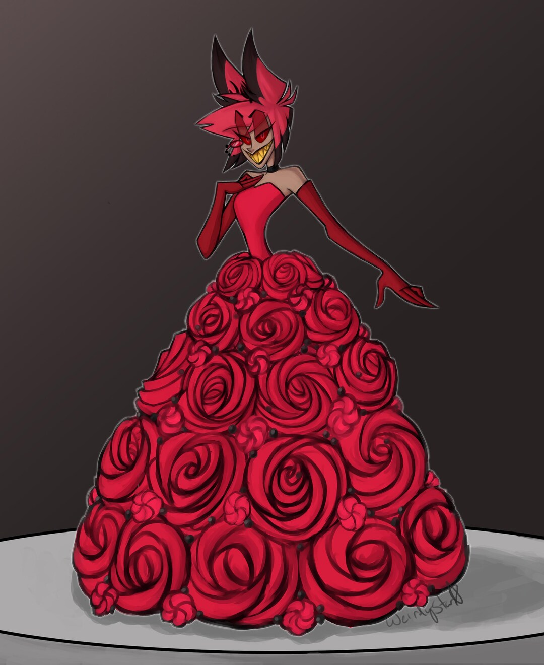 Pre-order Alastor Cake Dress 8x10 Print - Etsy