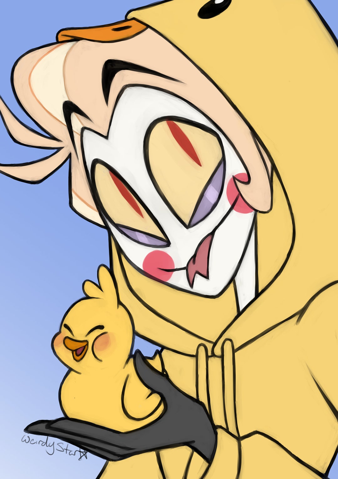 Hazbin Hotel Lucifer Duck Hoodie 5x7 Art Print - Etsy