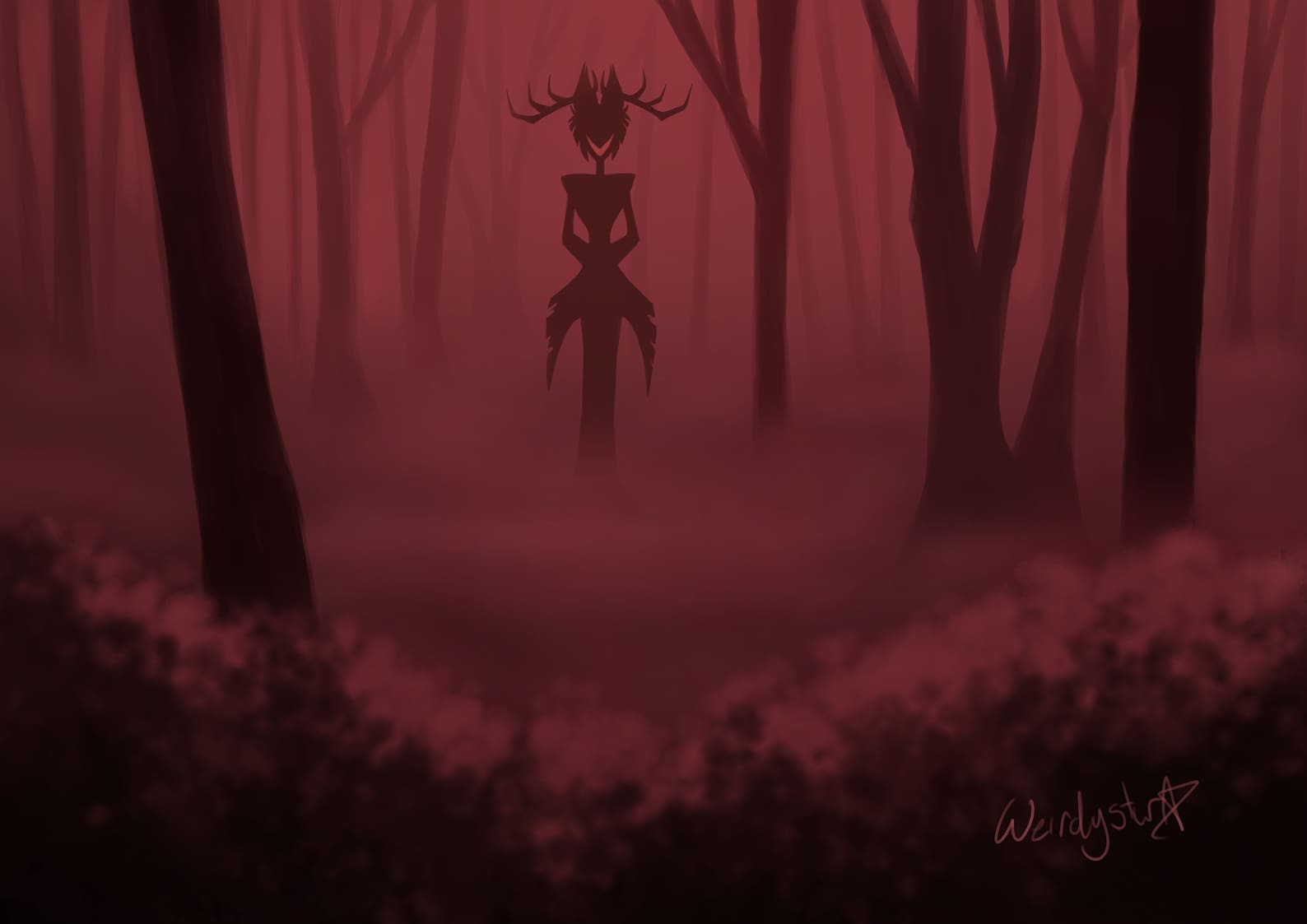 Hazbin Hotel Alastor Silhouette 5x7 Art Print - Etsy