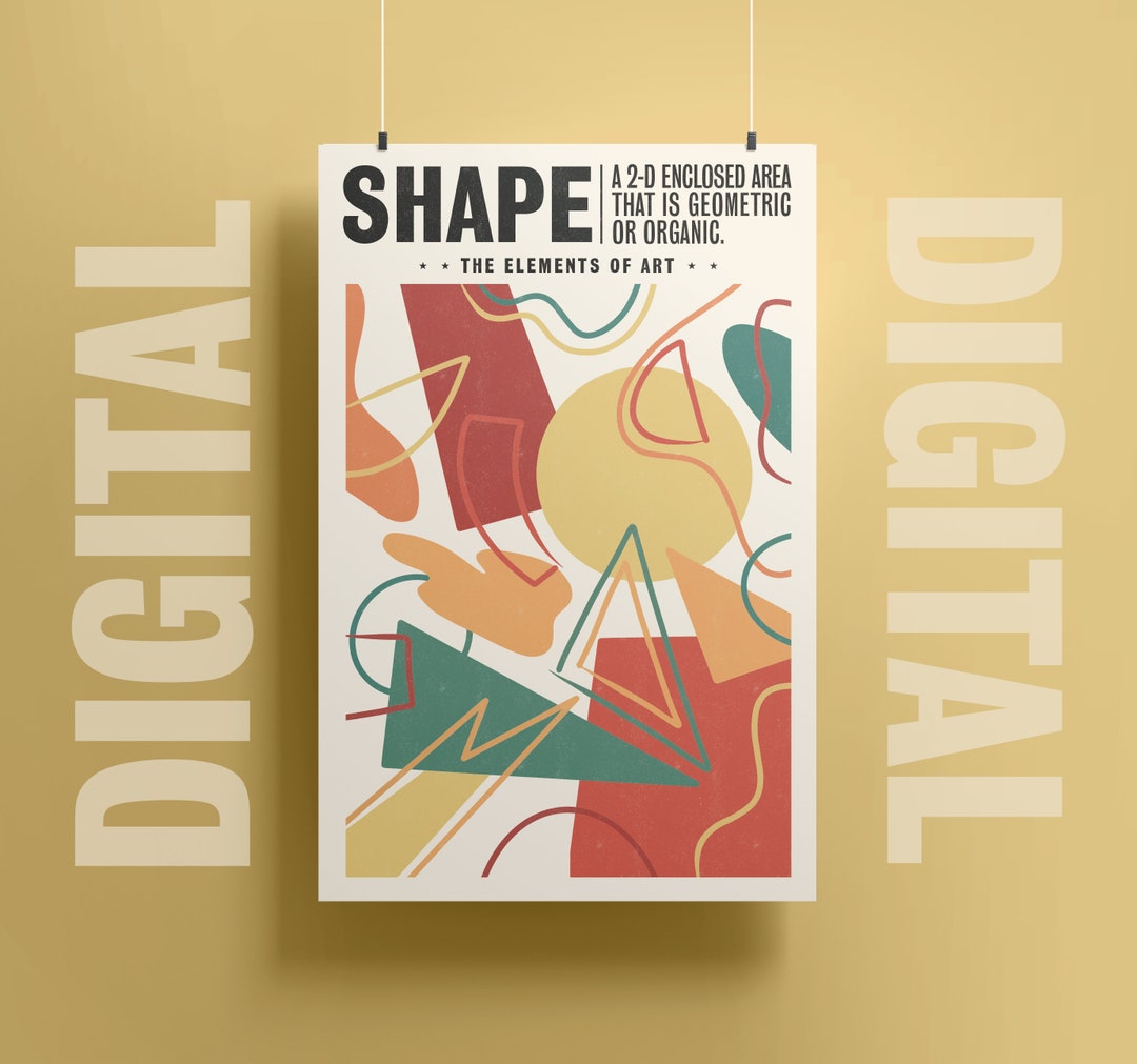 Shape Art Print: Vintage Classroom Poster (digital Download) - Etsy