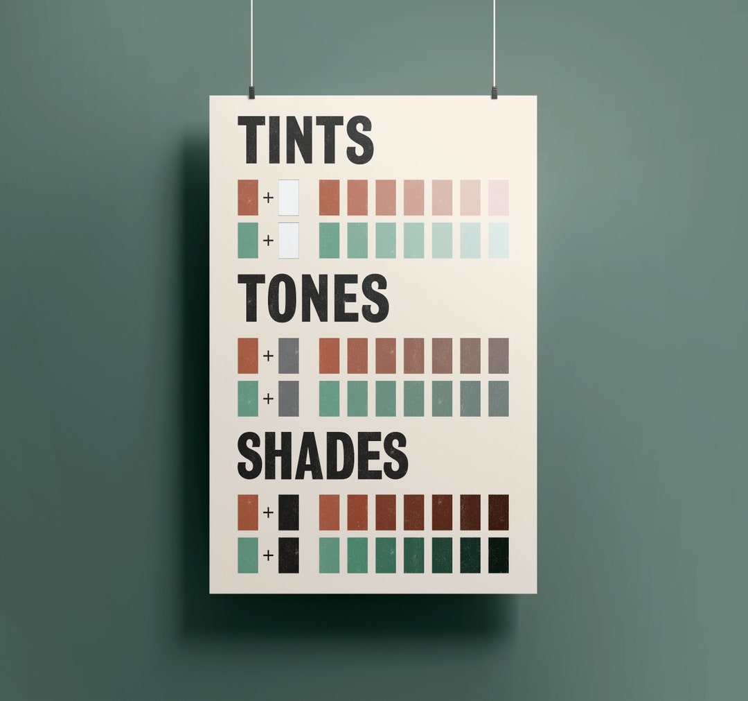 TINTS/TONES/SHADES - Original Art Print for Art Classroom/studio - Art ...
