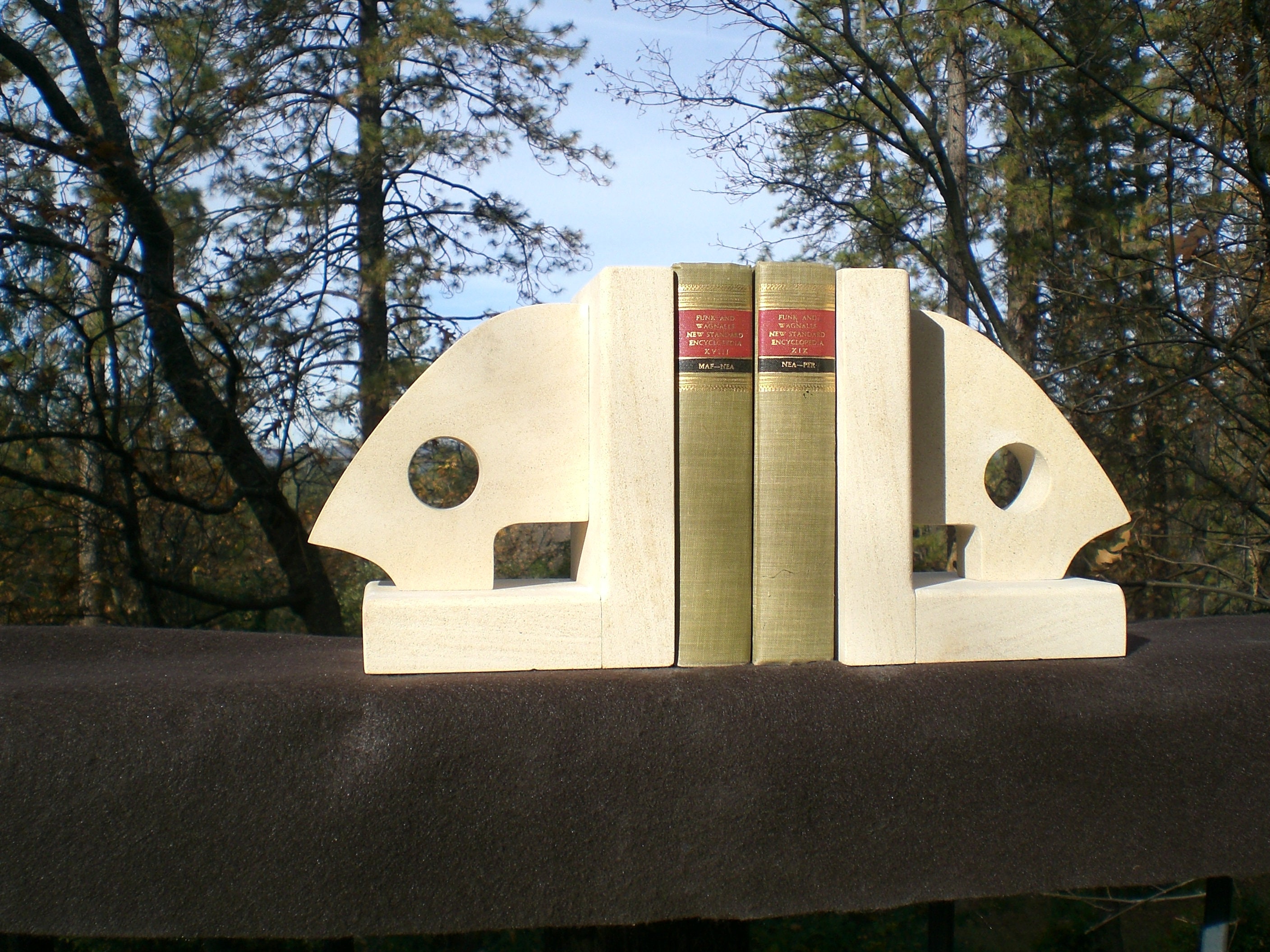 These Are Texas White Veneer Stone Bookends Made by Jim Roughly 37 ...
