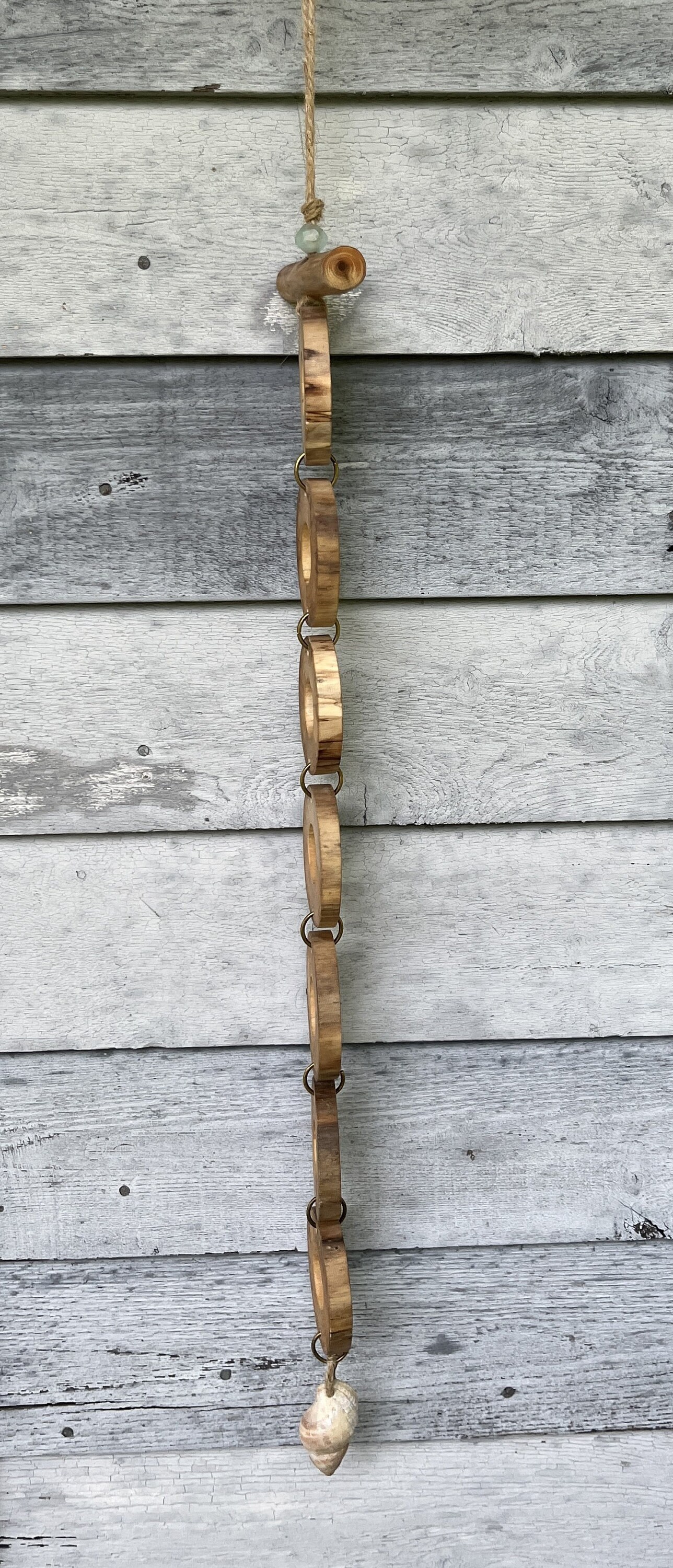 PNW Driftwood Wind Spinner With Seashell - Etsy