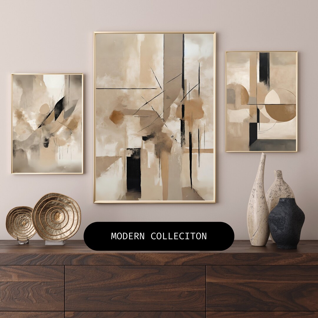 Wall Art Printable Modern Artwork 3 Modern Wall Art Prints Digital ...