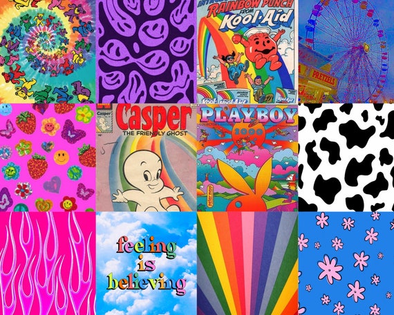 100 PCS Indie Collage Wall Kit Kidcore Aesthetic | Etsy