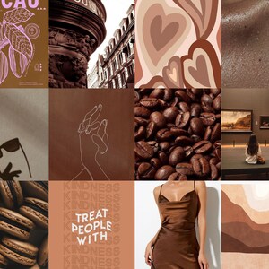 100 PCS Brown Aesthetic Collage Wall Kit Brown Beige Photos DIGITAL - Etsy