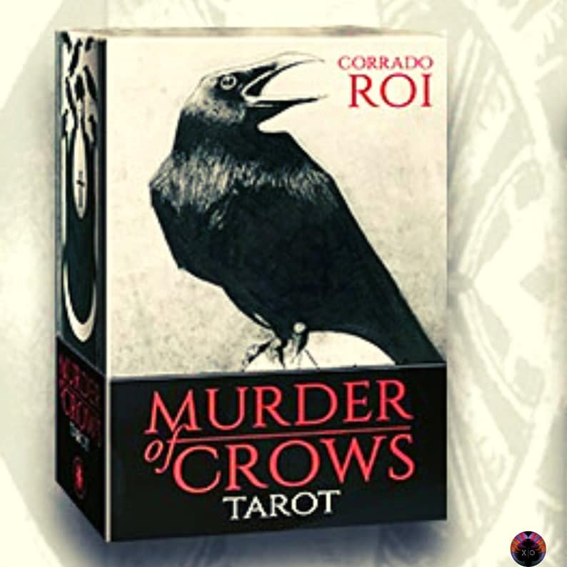 Murder of Crows Tarot Deck & Guidebook | Gothic Black and White Cards ...