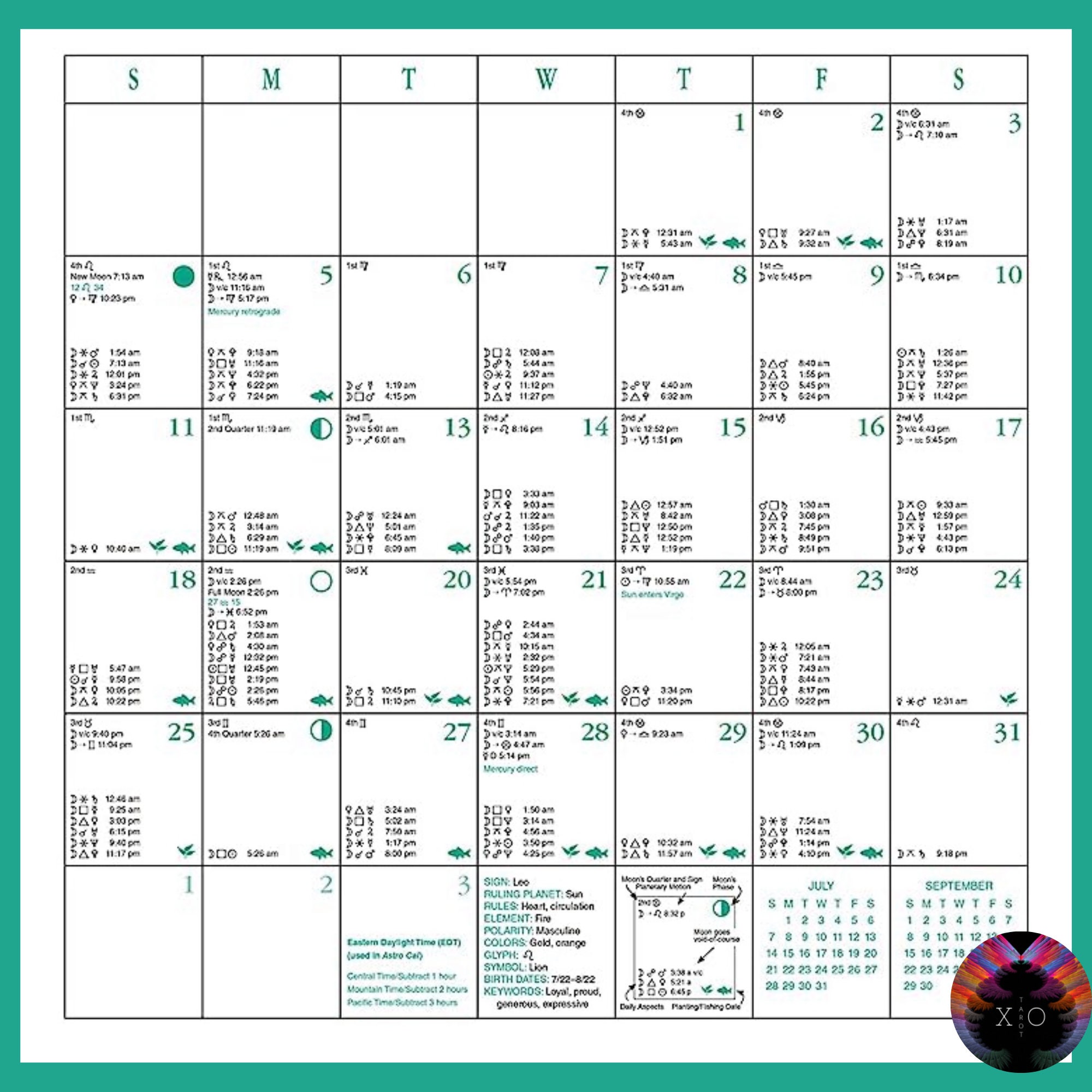 2025 Astrological Calendar | Monthly Horoscopes | Planetary Alignments ...