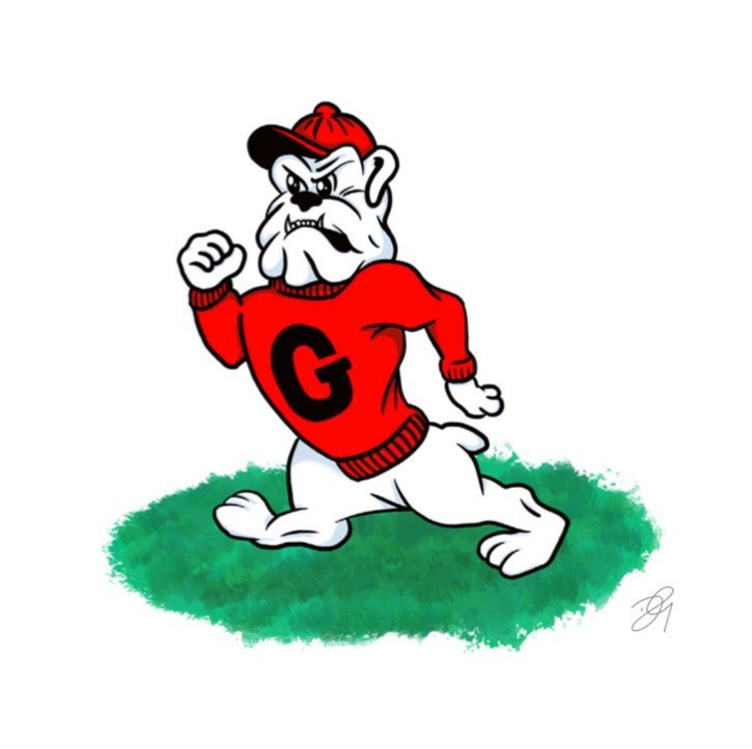 Georgia Bulldog Print - Etsy