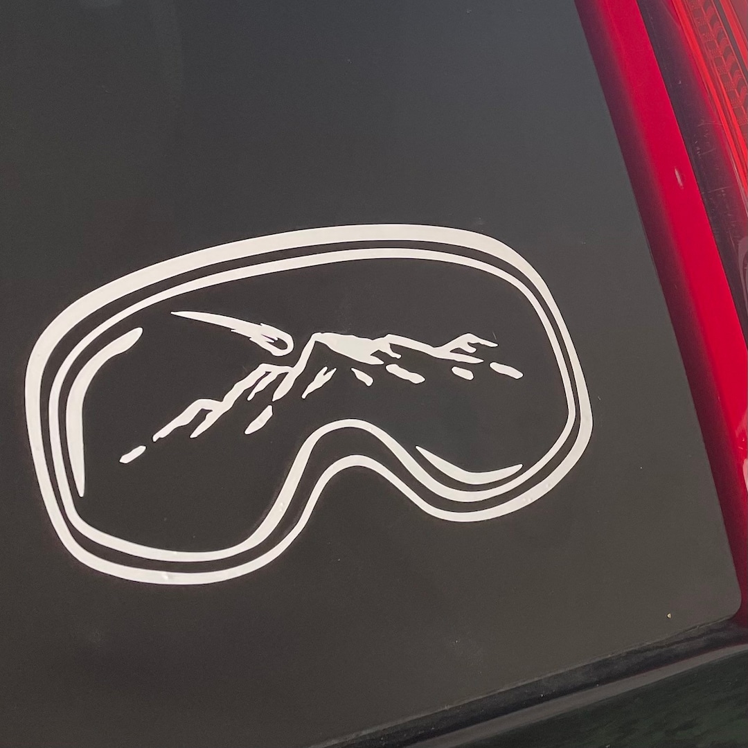 Ski Goggle Car Window Decal | Ski Mountain Window Decal | Ski Sticker ...