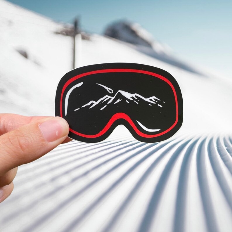 Ski Goggles Sticker Pack: Mountain Vista Vinyl Decal - Etsy
