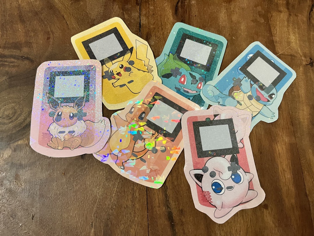 GAMEBOY POKEMON Assorted Holo-stickers - Etsy