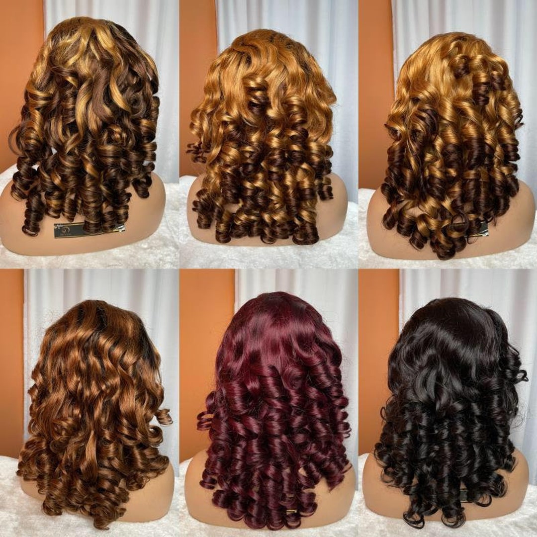 12A Bouncy Human Hair Lace Wig - 13*4 Big Wave Wig - Etsy