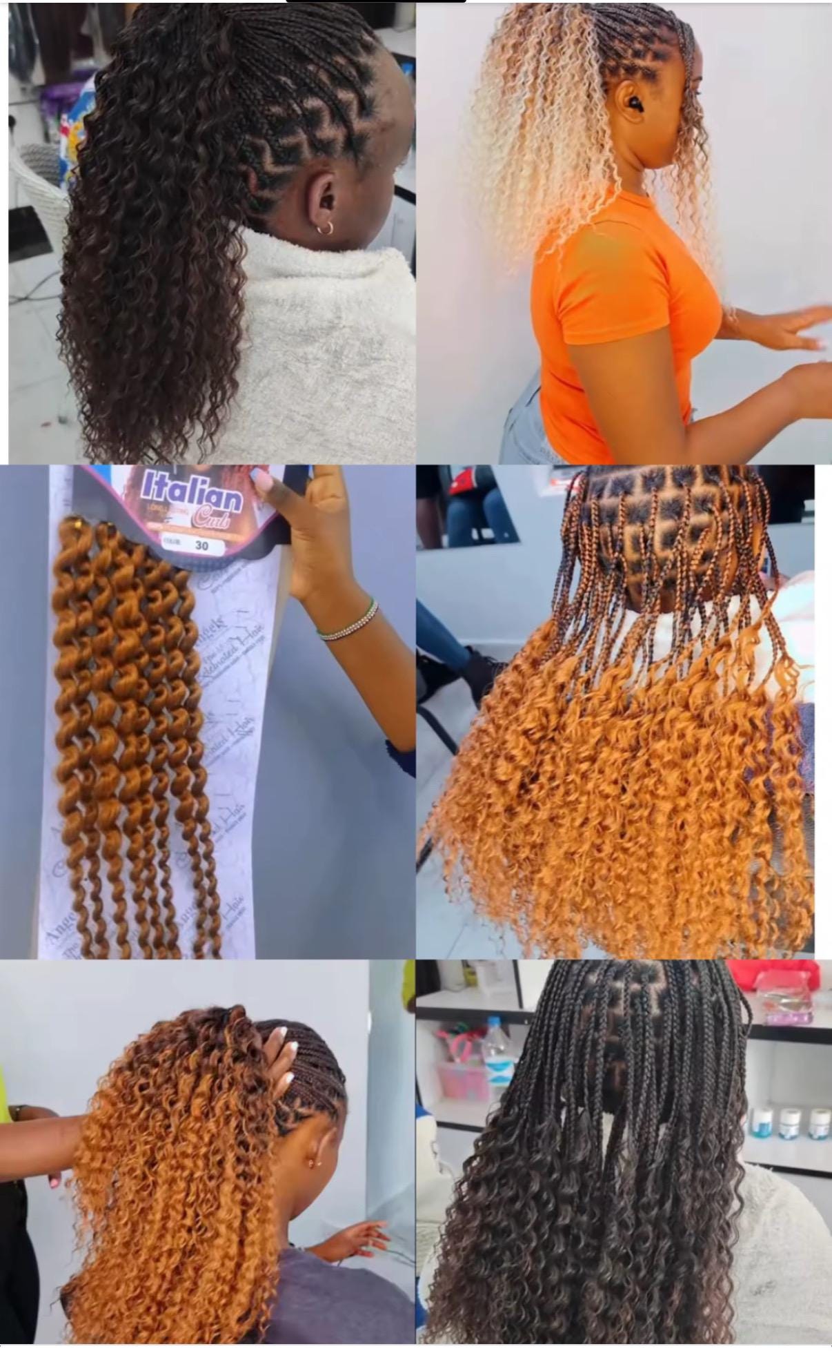 Synthetic Italian Curl Hair for Braiding and Crochet Hairstyles ...