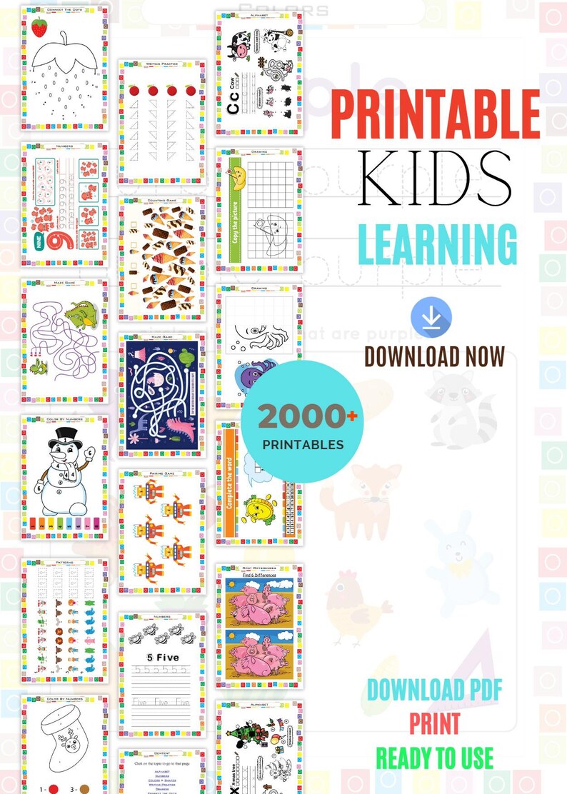 Preschool Pre-k Kindergarten Learning Bundle Activity - Etsy