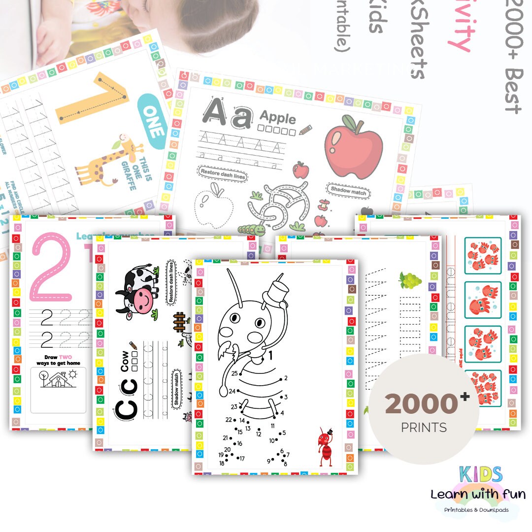 Preschool Pre-k Kindergarten Learning Bundle Activity - Etsy