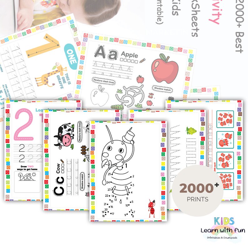 Preschool Pre-k Kindergarten Learning Bundle Activity - Etsy