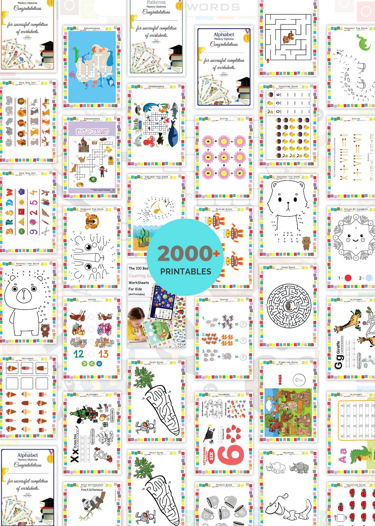 Preschool Pre-k Kindergarten Learning Bundle Activity - Etsy