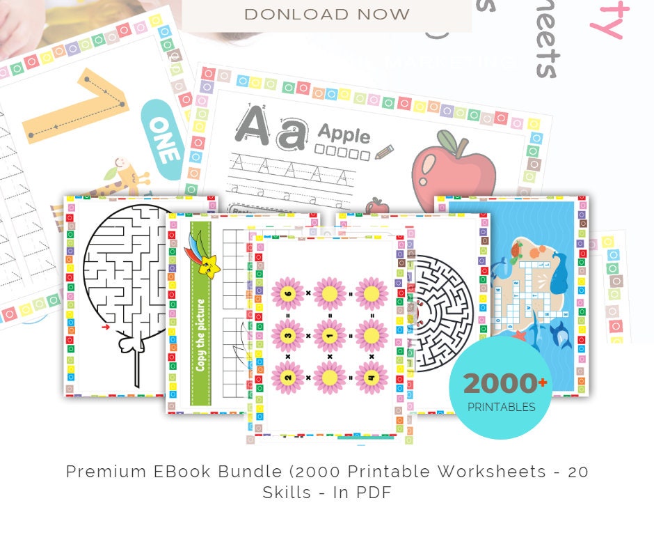 Preschool Pre-k Kindergarten Learning Bundle Activity - Etsy