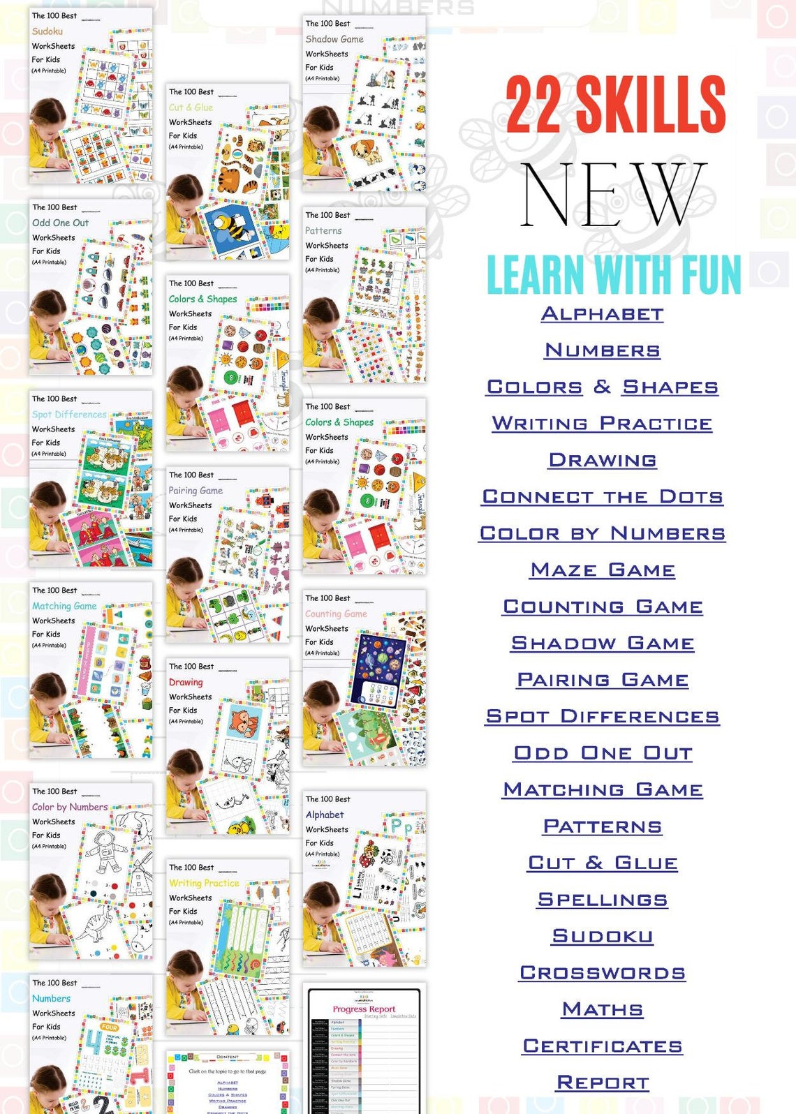 Preschool Pre-k Kindergarten Learning Bundle Activity - Etsy
