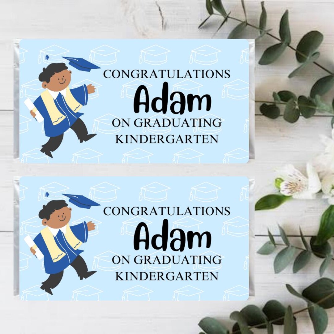 CANVA Editable Chocolate Bar Wrapper Template|kindy GRADUATION Wrapper ...