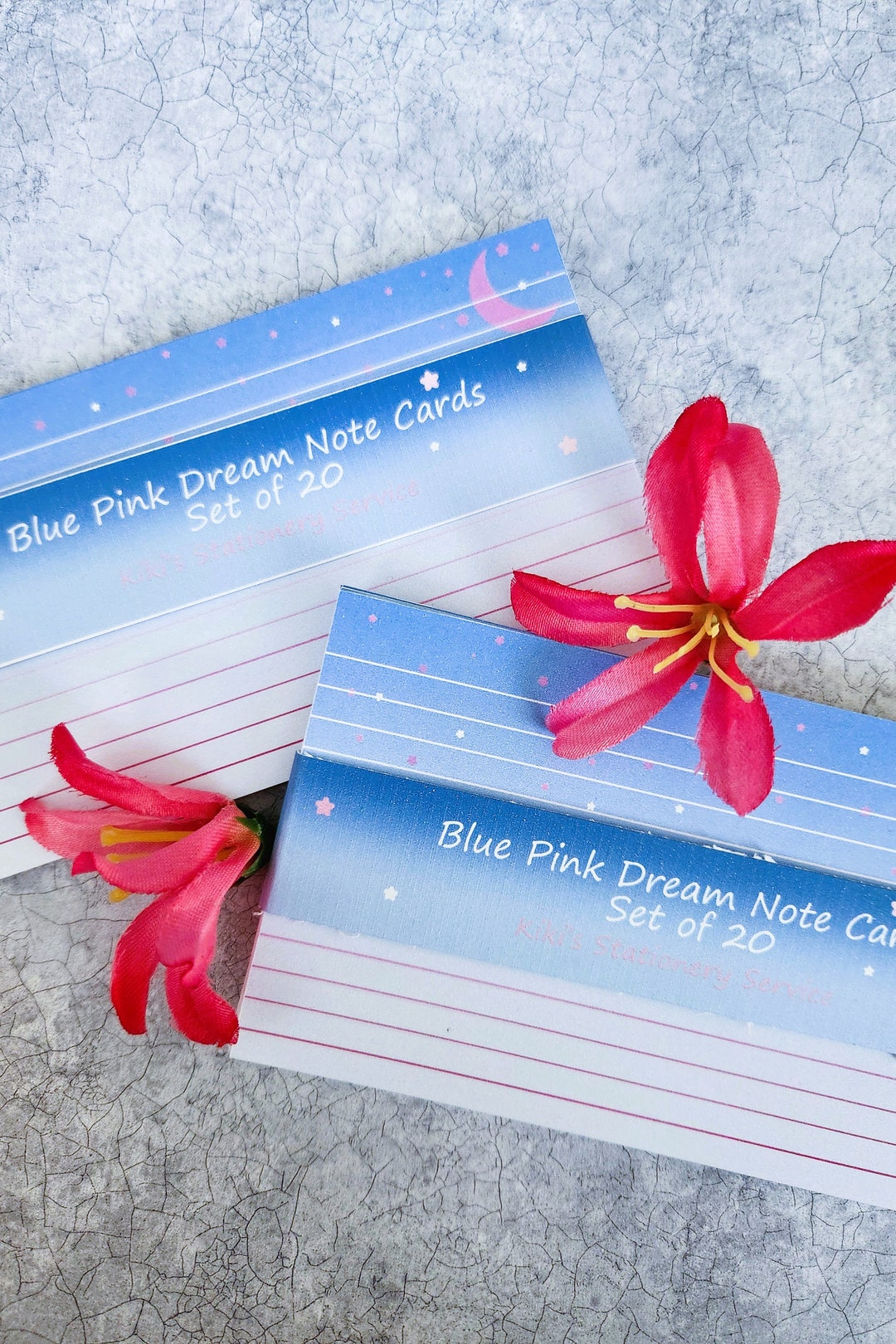 Blue Pink Dream Notecards/ Aesthetic Note Cards/ Office - Etsy