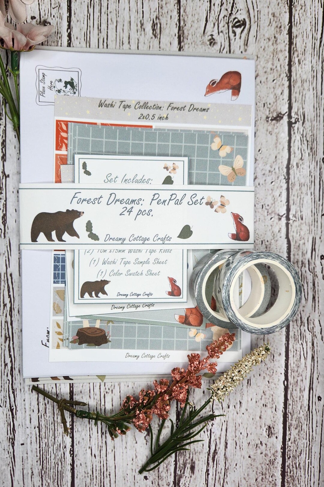 Forest Theme Pen Pal Set-cottage Core-snail Mail-gift Set-stationery ...
