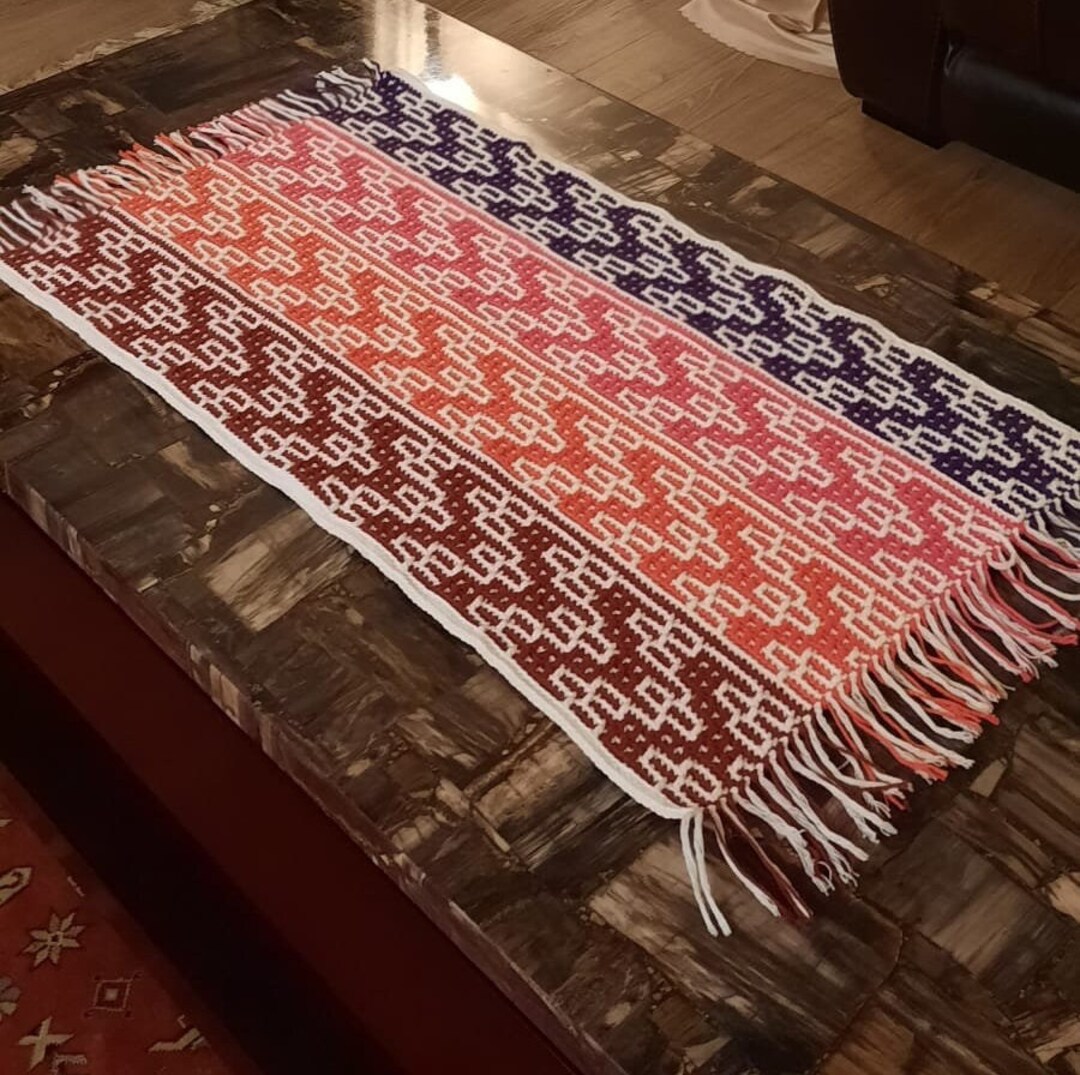 Boho Mosaic Crochet Table Runner Pattern: Vintage-inspired PDF (instant ...