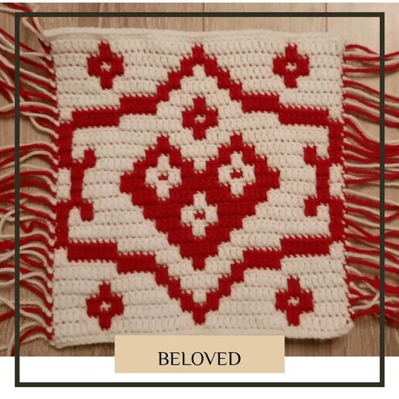 Crochet Pattern Beloved Overlay Mosaic Crochet Crochet | Etsy