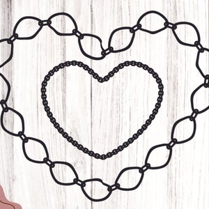 Chain Heart Svg Heart Svg Chain Svg Svg Files for Cricut Instant ...