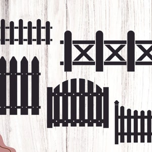 Zäune Silhouette SVG Zaun geschnitten Datei Lattenzaun SVG-Dateien für ...