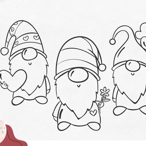 Valentine Gnomes SVG Bundle Valentine's Day Svg, Cute Gnome SVG, Love ...