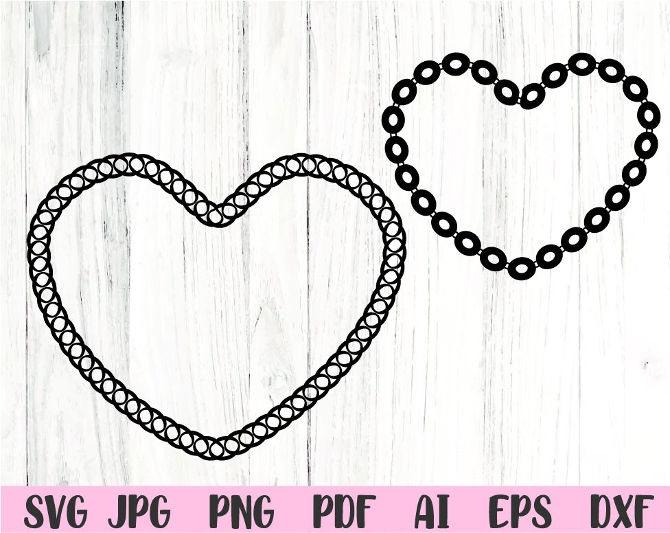 Buy Chain Heart Svg Heart Svg Chain Svg Svg Files for Cricut Online in ...