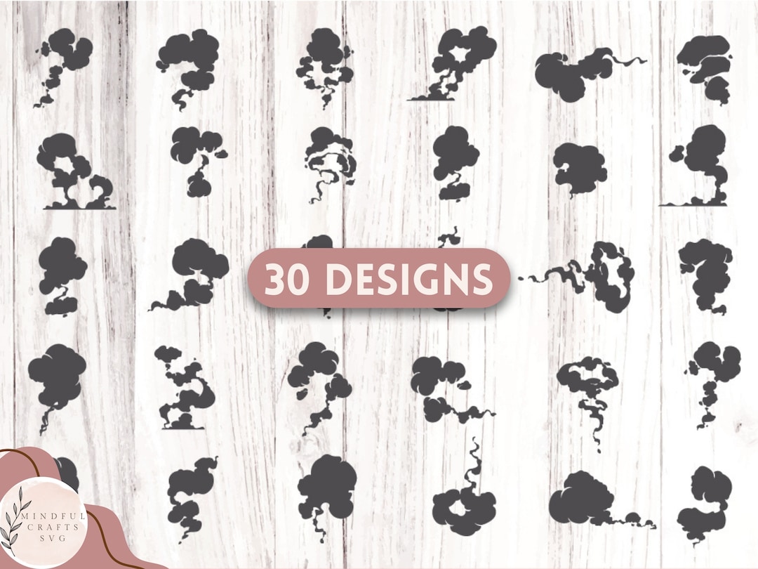 Smoke Bundle SVG Smoke Effect Cartoon SVG Files for Cricut Instant ...