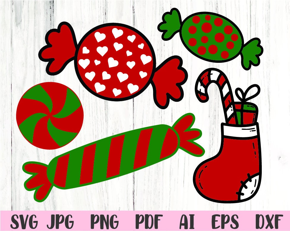 Christmas Candy Svg Candy Svg Christmas Svg Svg Files for - Etsy